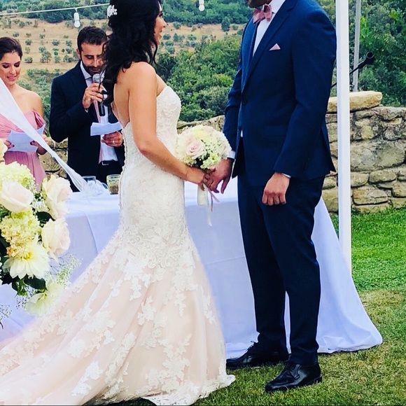 danielle caprese | Dresses | Danielle Caprese Sweatheart Lace Wedding ...